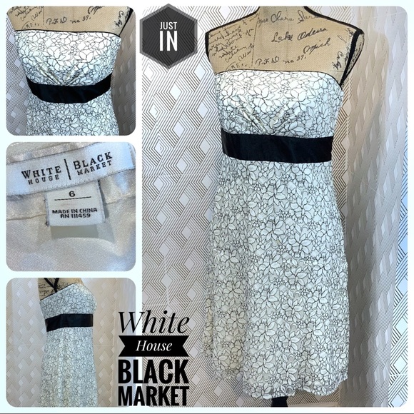 White House Black Market | Dresses | White House Black Market Strapless Lace Dress Size 6 | Poshmark